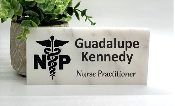 Nurse Practitioner Desk Sign nurse Name Plate Marble Stone - Etsy