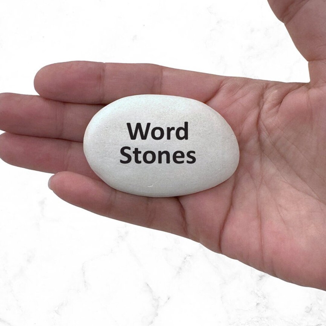 Word Stones - Printed Handcrafted Stones for Wedding Party Favors ...