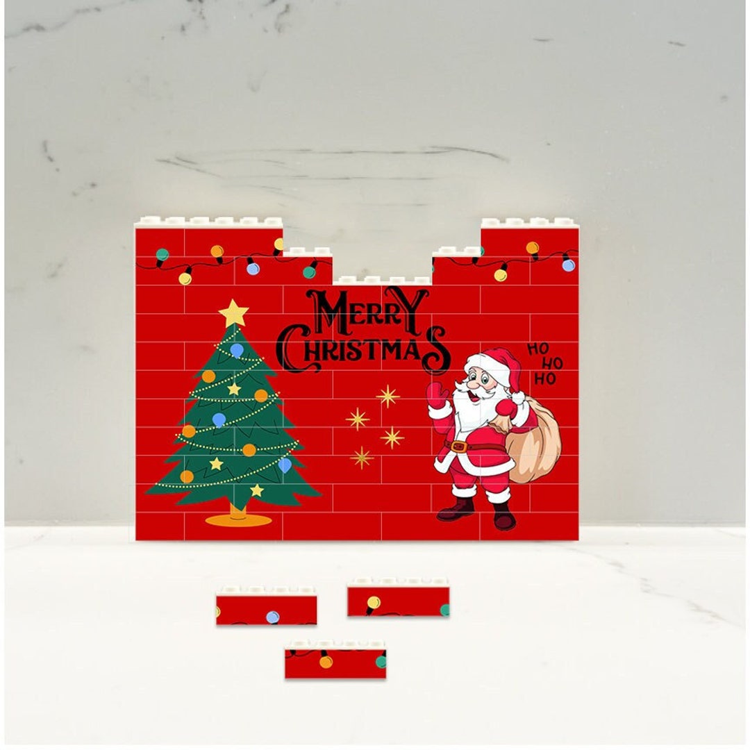 Merry Christmas Brick Puzzle, Christmas Building Blocks Puzzle, Fun ...