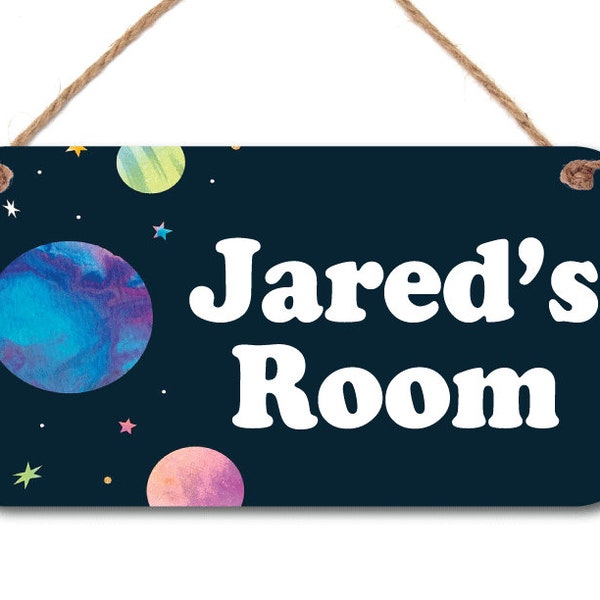 Space Theme Name Sign - Etsy