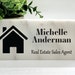 Real Estate Sales Agent Desk Sign - Realtor Name Plate - Marble Stone ...