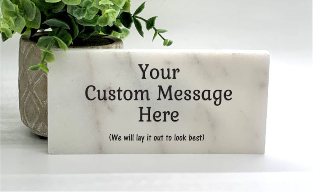 Custom Stone- Marble, Concrete or Slate Stone Personalized With Your ...