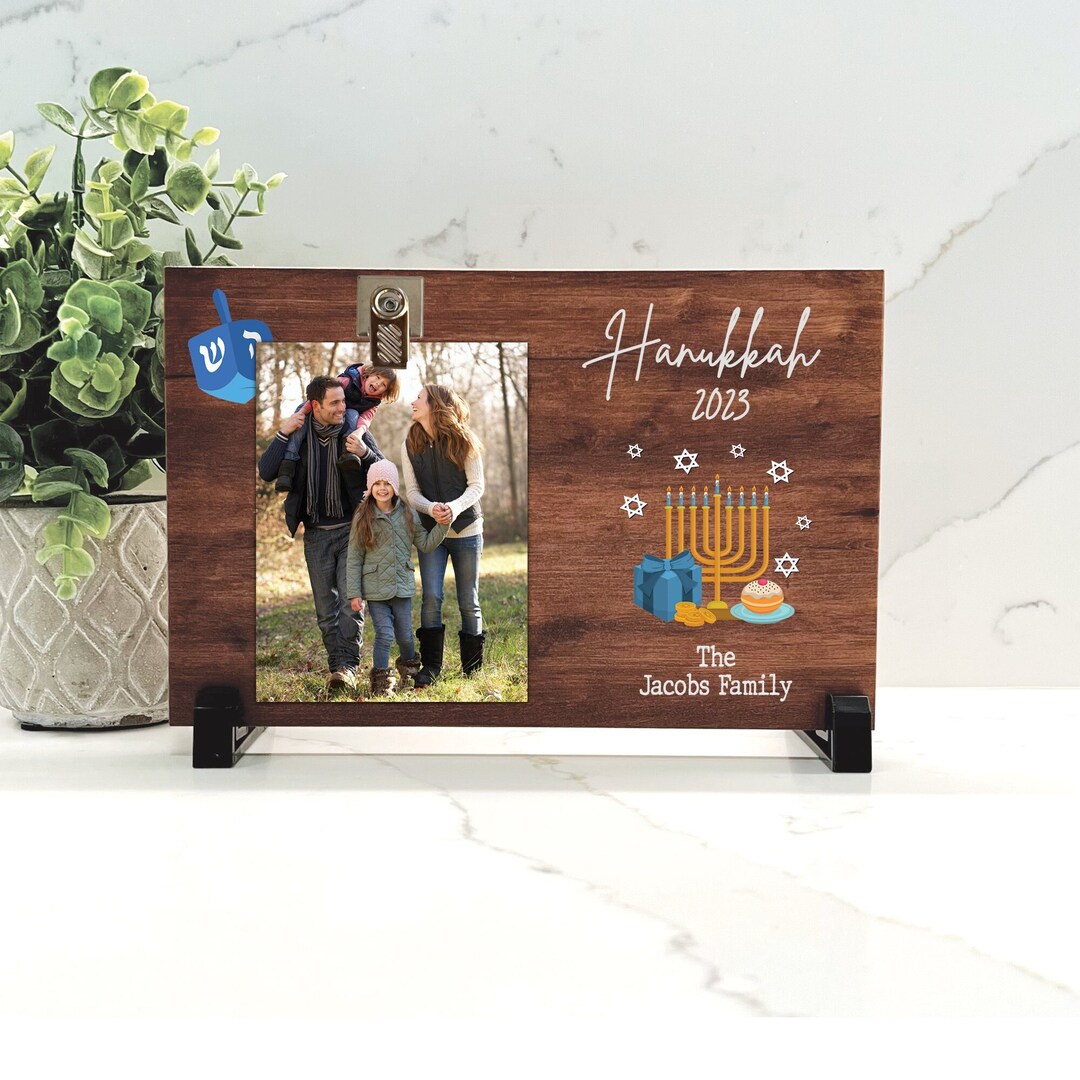 Hanukkah Personalized Picture Frame, Hanukkah Frame, Hanukkah Gift ...