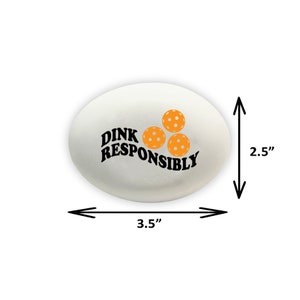 Pickleball Stone - Dink Responsibly - Custom Handcrafted Stone - Funny ...