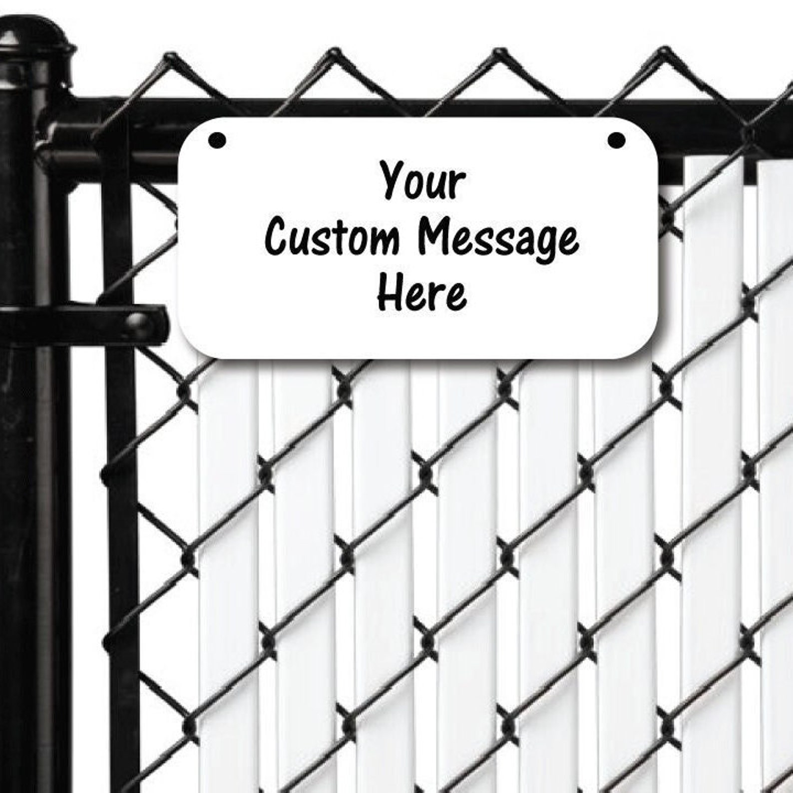 Custom Fence Sign 5 X 10 Personalized Sign for Fence Gate PVC Hang From ...
