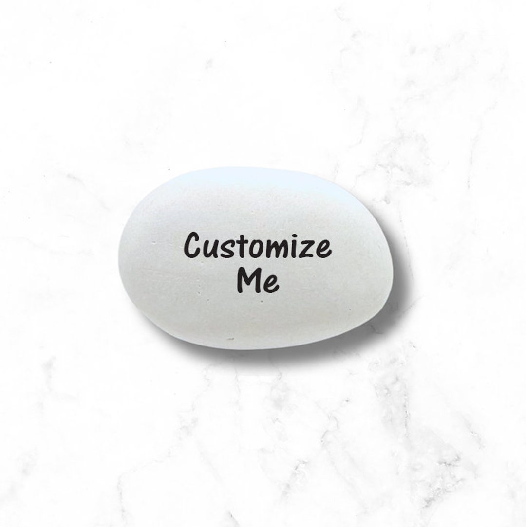 Custom Stone - Personalized Handcrafted Stone With Word or Message ...
