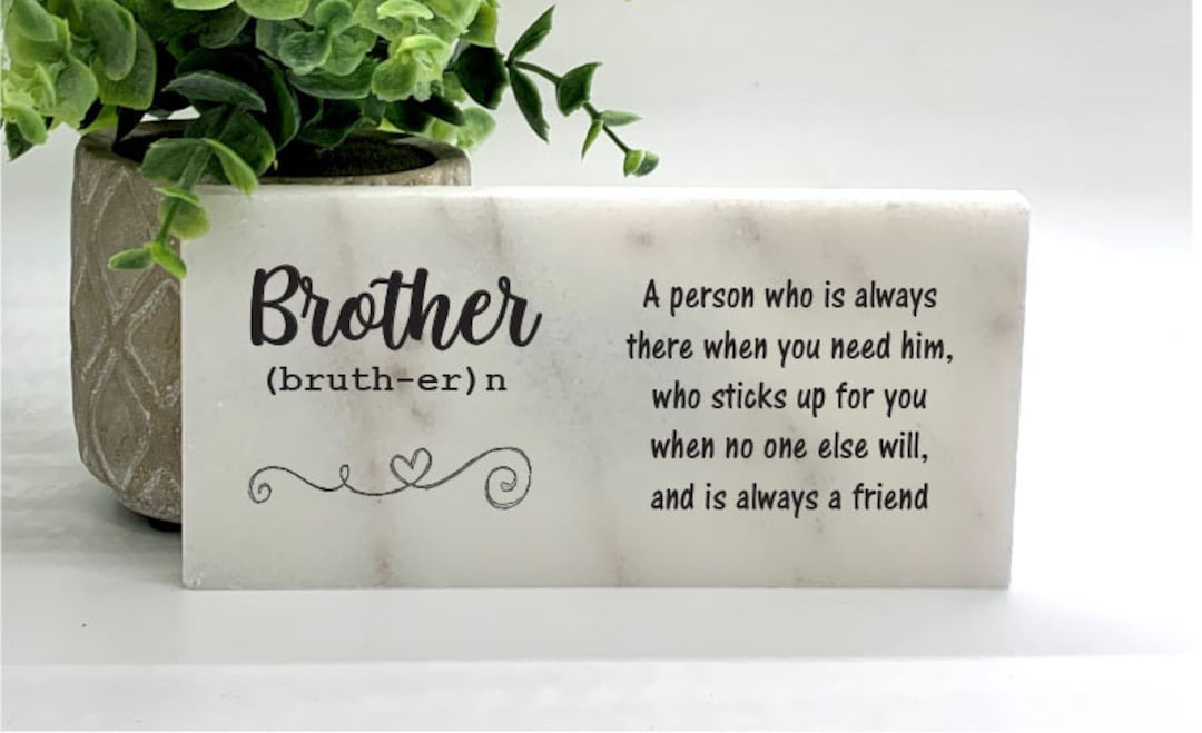 Brother -brother Sign -definition of Brother- Gift for Brother ...