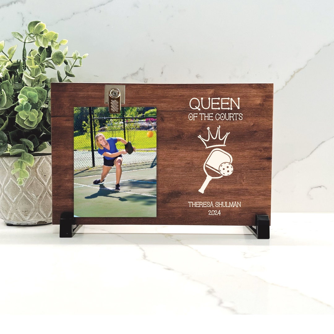Pickleball Frame, Queen of the Courts Personalized Pickleball Frame ...