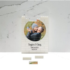 Custom Engagement Gift, Photo Brick Puzzle, Personalized Building ...