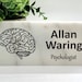 Psychologist Name Plate Marble Brain Name Plate Psychologist Gift Brain ...