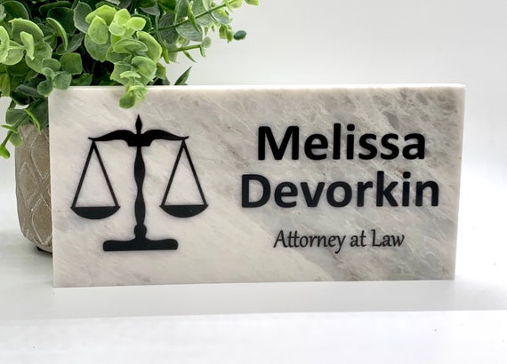 Attorney Desk Sign Lawyer / Attorney Name Plate Marble - Etsy