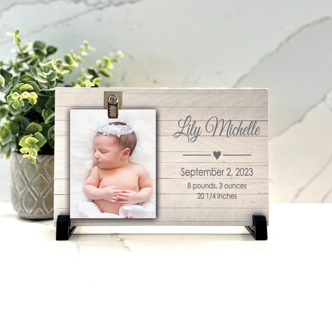 Simple and Sweet Personalized Picture Frame, Baby Girl Gift, Baby Frame ...