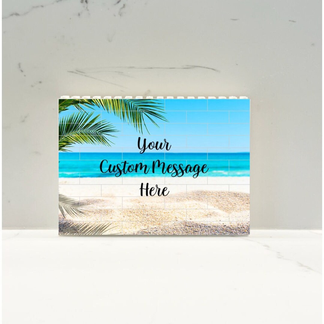 Custom Beach Brick Puzzle Building Blocks Personalized With - Etsy