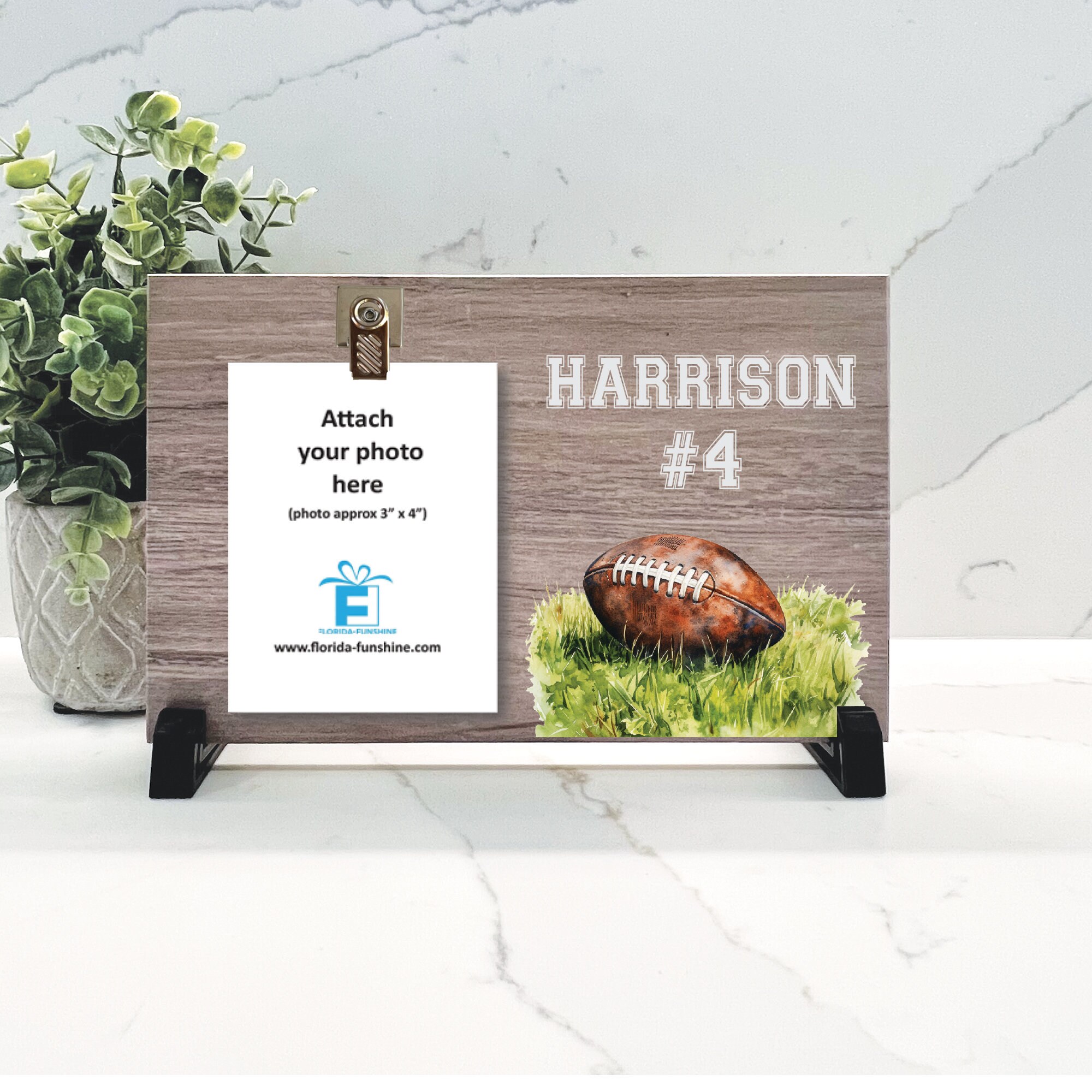 Football Frame, Personalized Football Frame, Custom Football Player ...