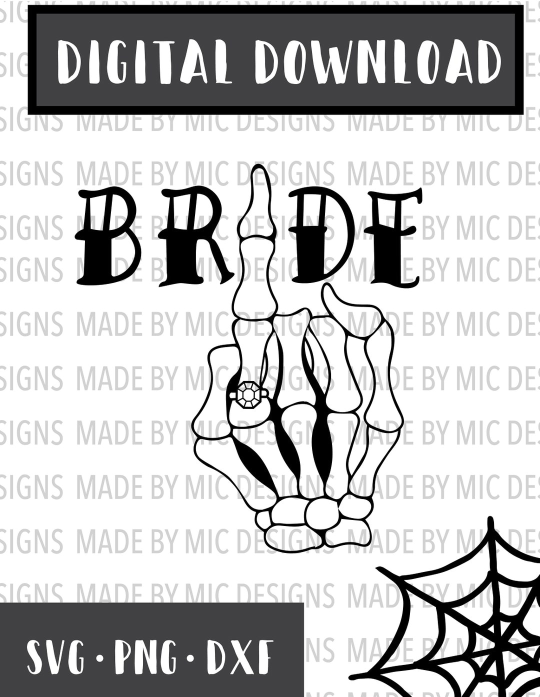 Skeleton Bride Digital File - Etsy