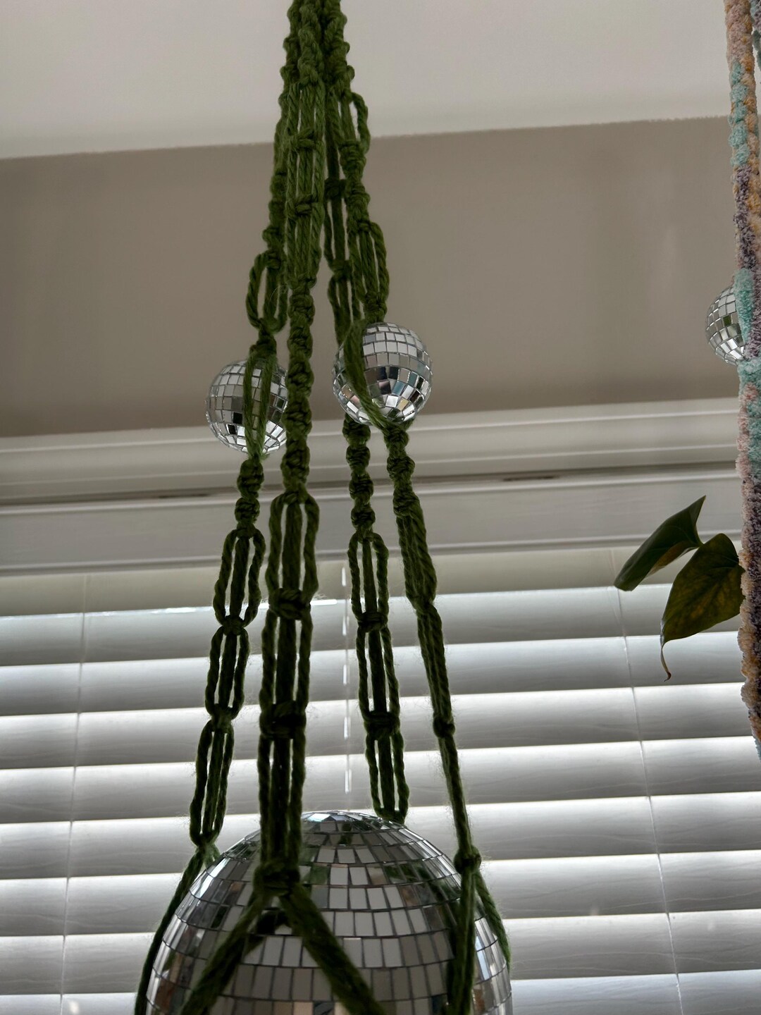 Macrame Disco Ball/plant Hangers! These Are Handcrafted and All One of ...