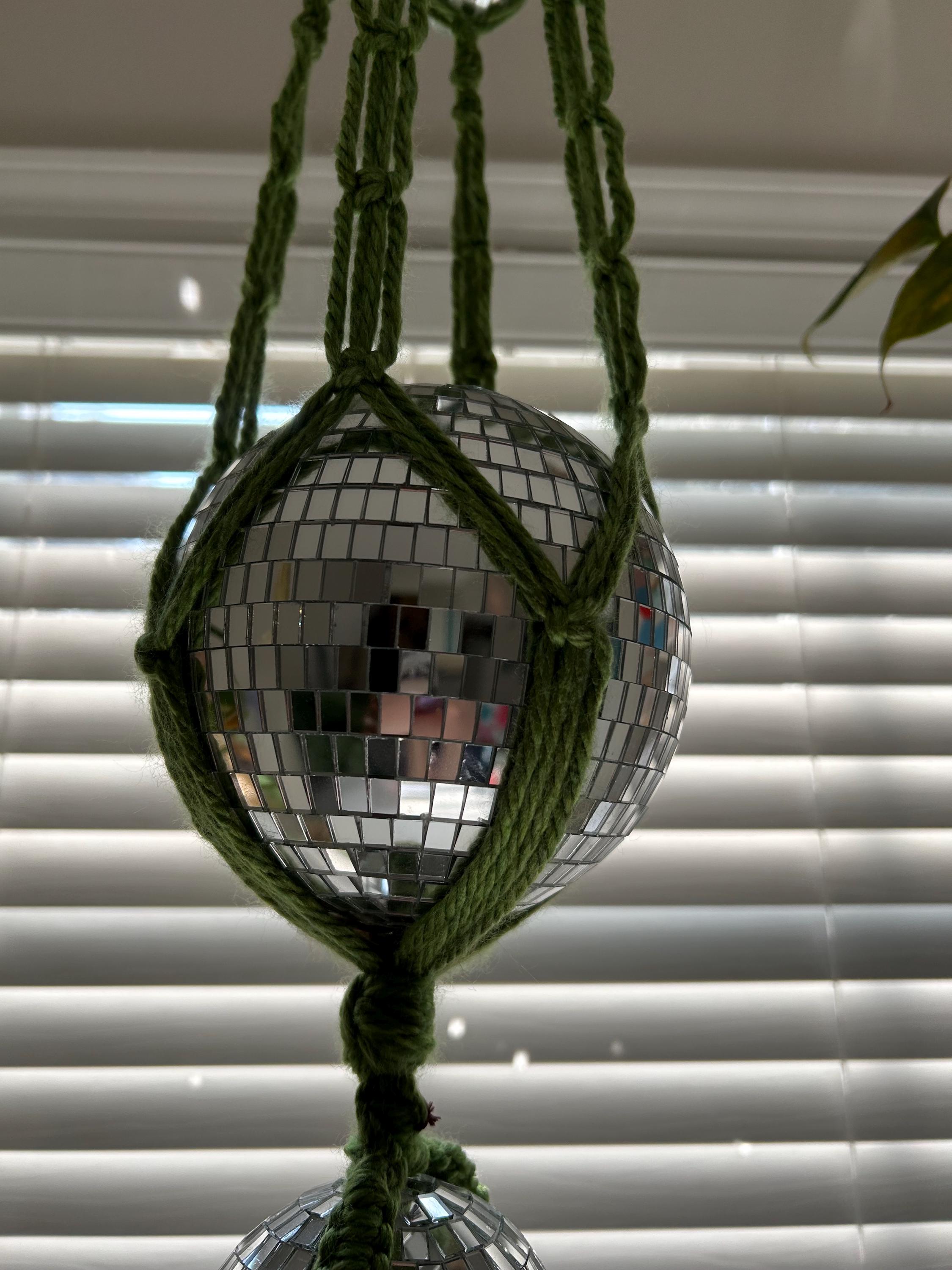 Macrame Disco Ball/plant Hangers! These Are Handcrafted and All One of ...