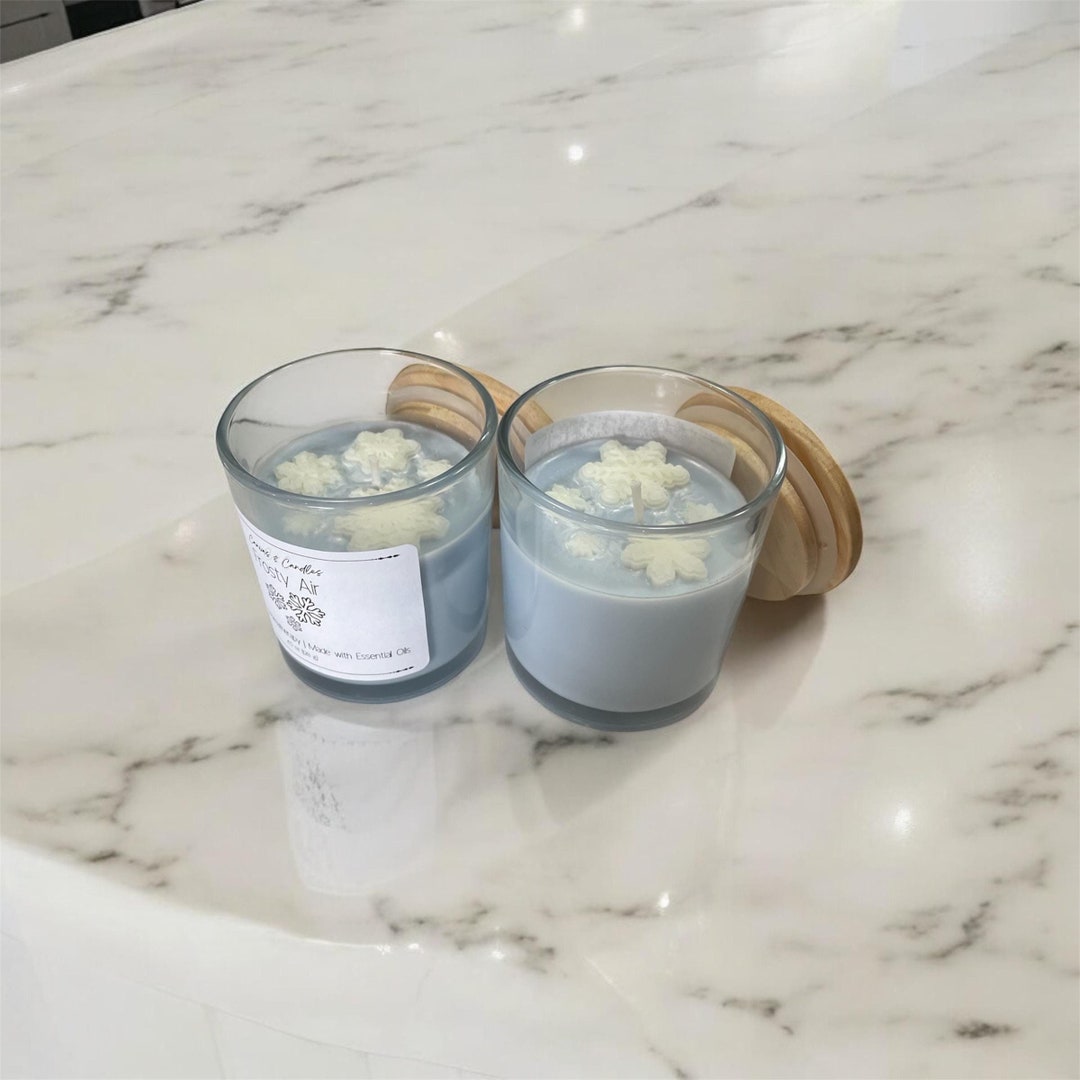 Frosty Air Candle, Snowflake Christmas Candle, Holiday Home Fragrance ...