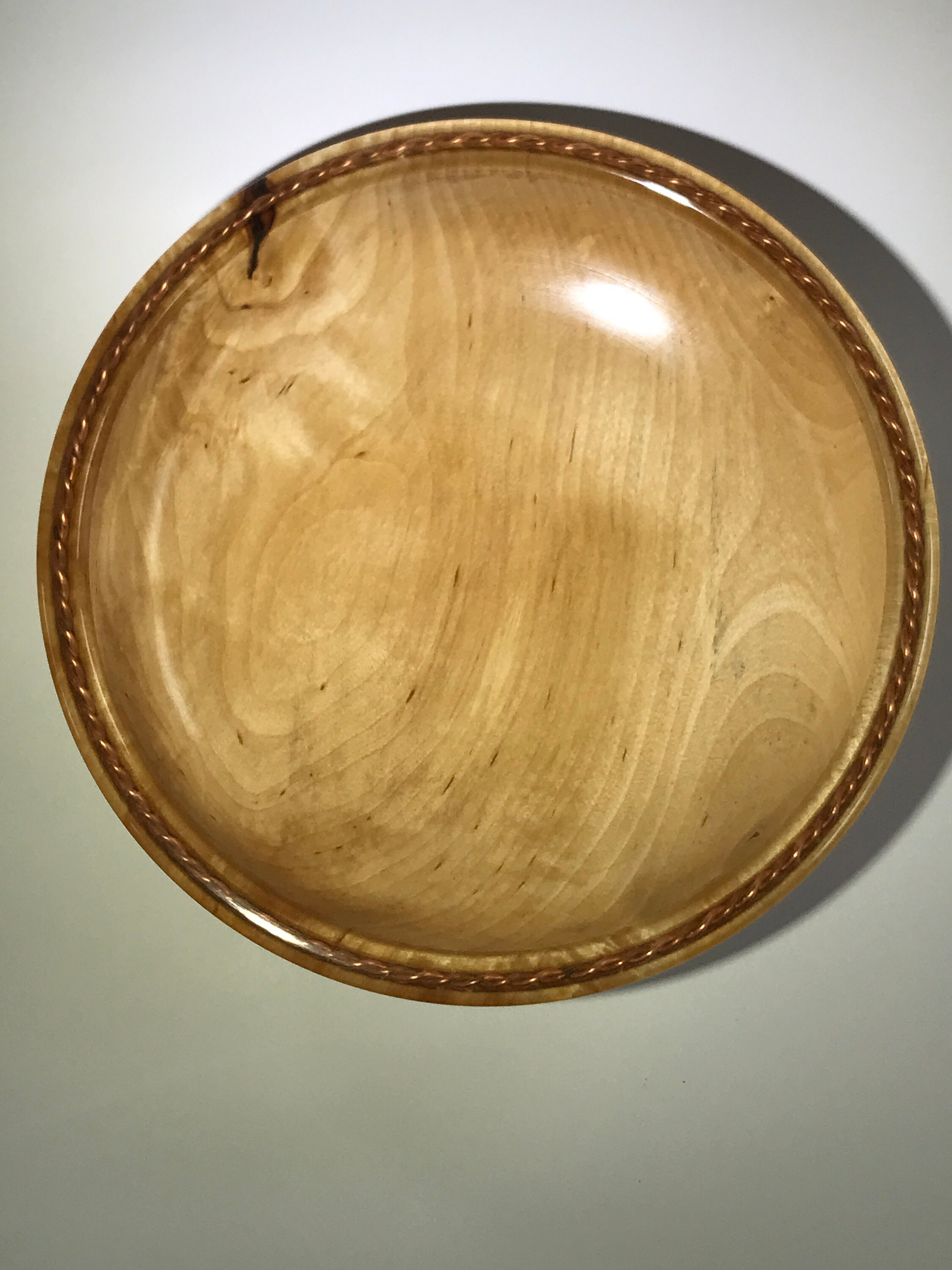 Birch Bowl, Wood Bowl, Twisted Copper Inlay - Etsy
