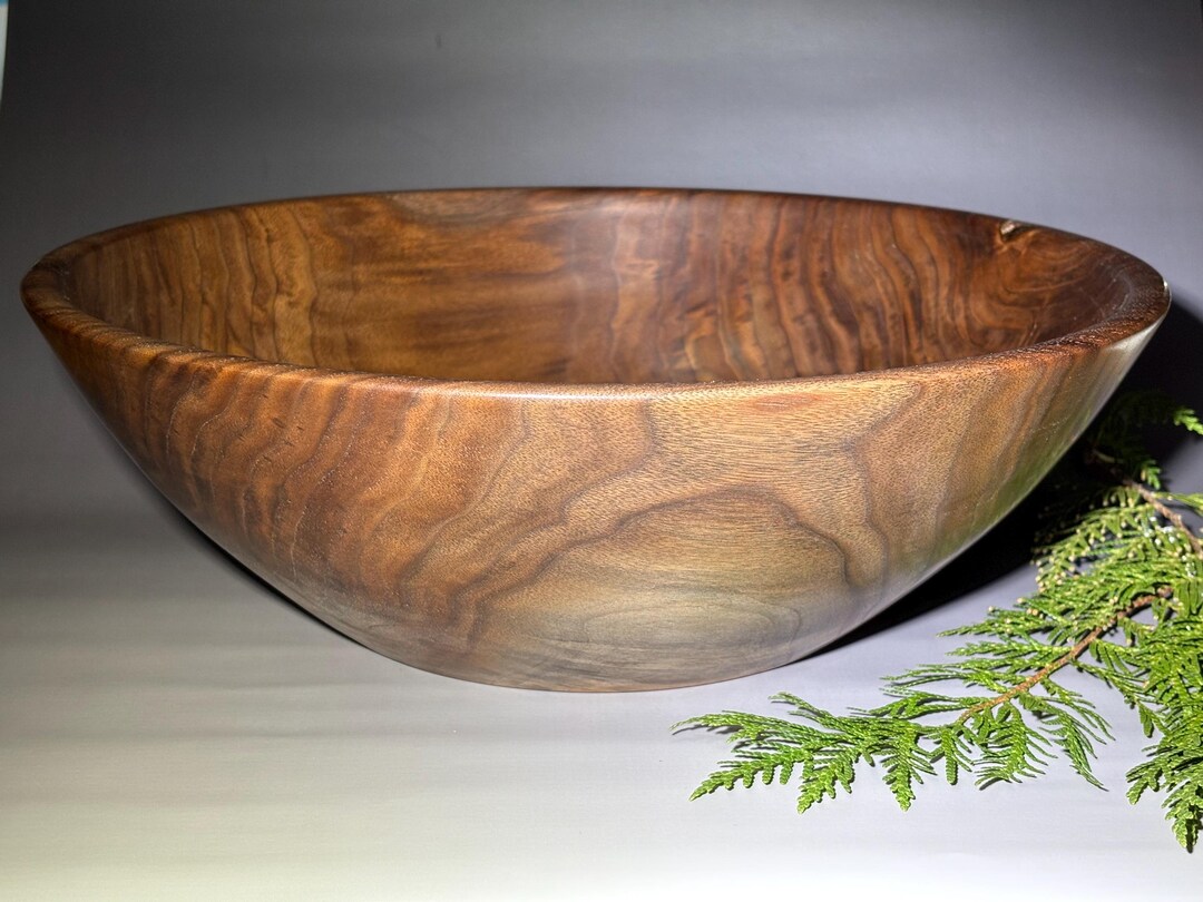 Large Wood Bowl, Walnut Bowl - Etsy