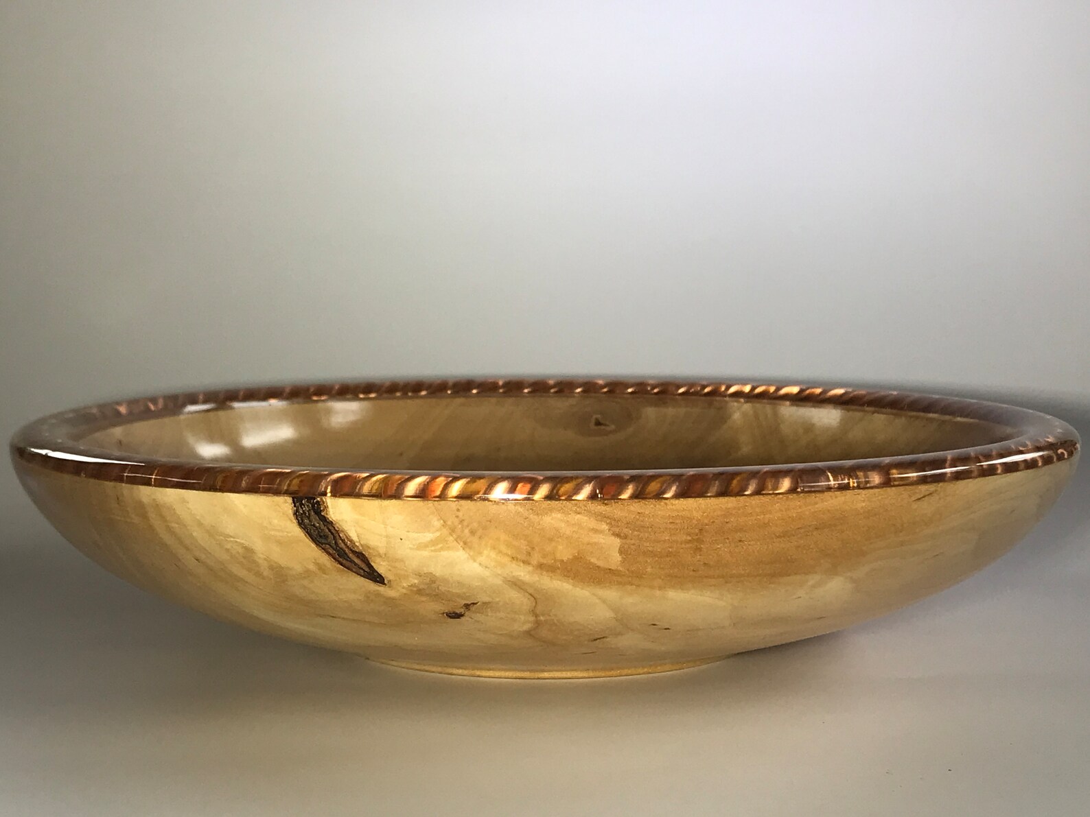 Birch Bowl, Wood Bowl, Twisted Copper Inlay - Etsy
