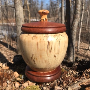 Wood Container, Wood Art, Spalted Maple & Sapele - Etsy