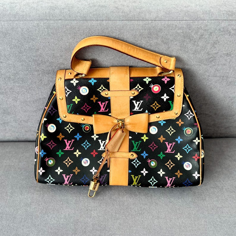 LOUIS VUITTON Takashi Murakami Monogram Multicolor Sac Retro With Bow I ...