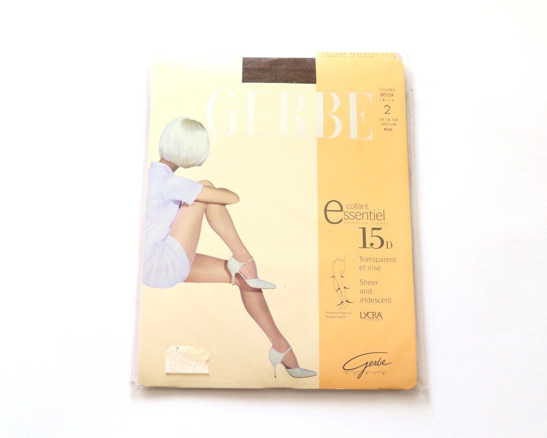 GERBE Luxury Tights 15 Den Brenda Size 2 New | Authentic Vintage Gerbe ...