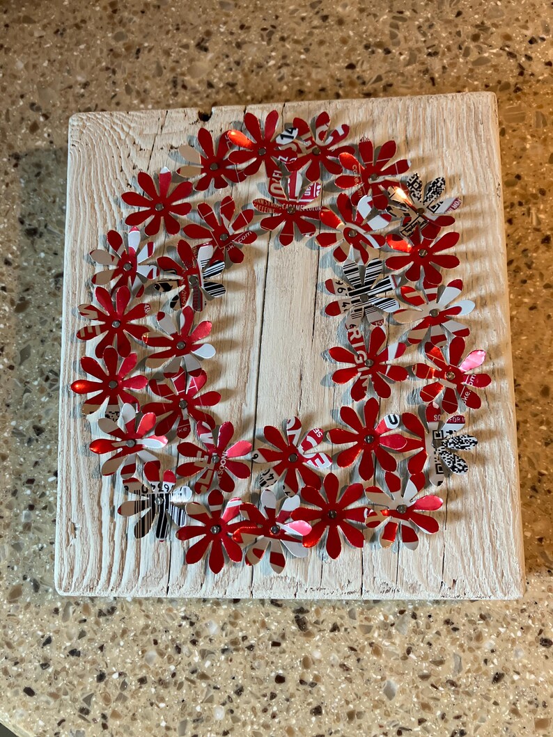 Coca-cola Flower Wreath Handmade Metal Flower Wreath Coke Soda Can Art ...