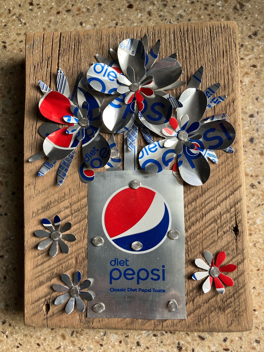 Diet Pepsi Pot of Flowers Pepsi Wall Art Unique Soda Can Wall Art Metal ...
