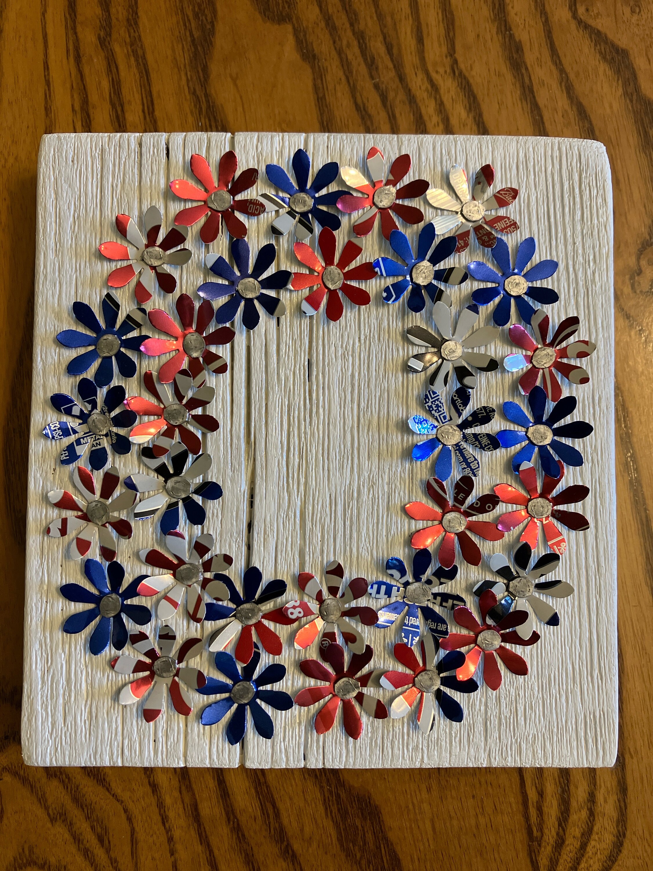 Colorful Metal Flower Wreath Soda Can Art Unique Colorful Gift - Etsy