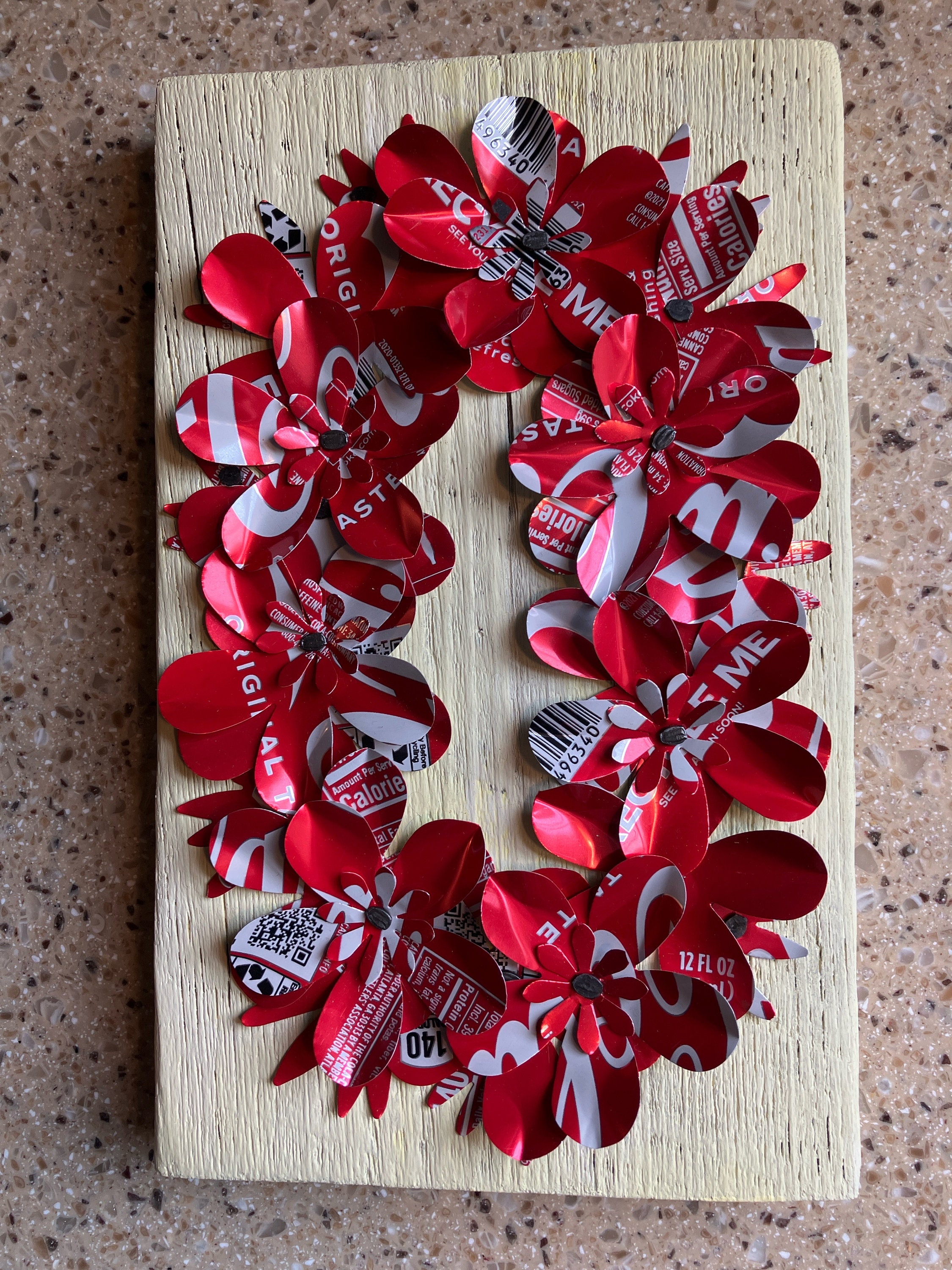 Coca-cola Can Wreath - Handmade Coke Soda Can Art Wall Sign - Etsy