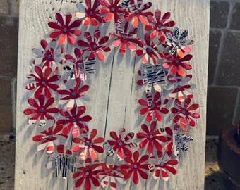 Coca-cola Trees in Pots Soda Can Art Metal and Wood Pair of Wall Signs ...