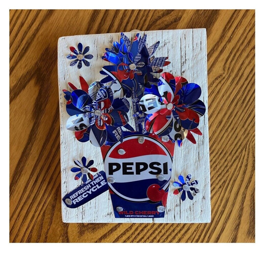 Pepsi Flower Pot Soda Can Art Handmade Nice Gift for a Pepsi Fan - Etsy