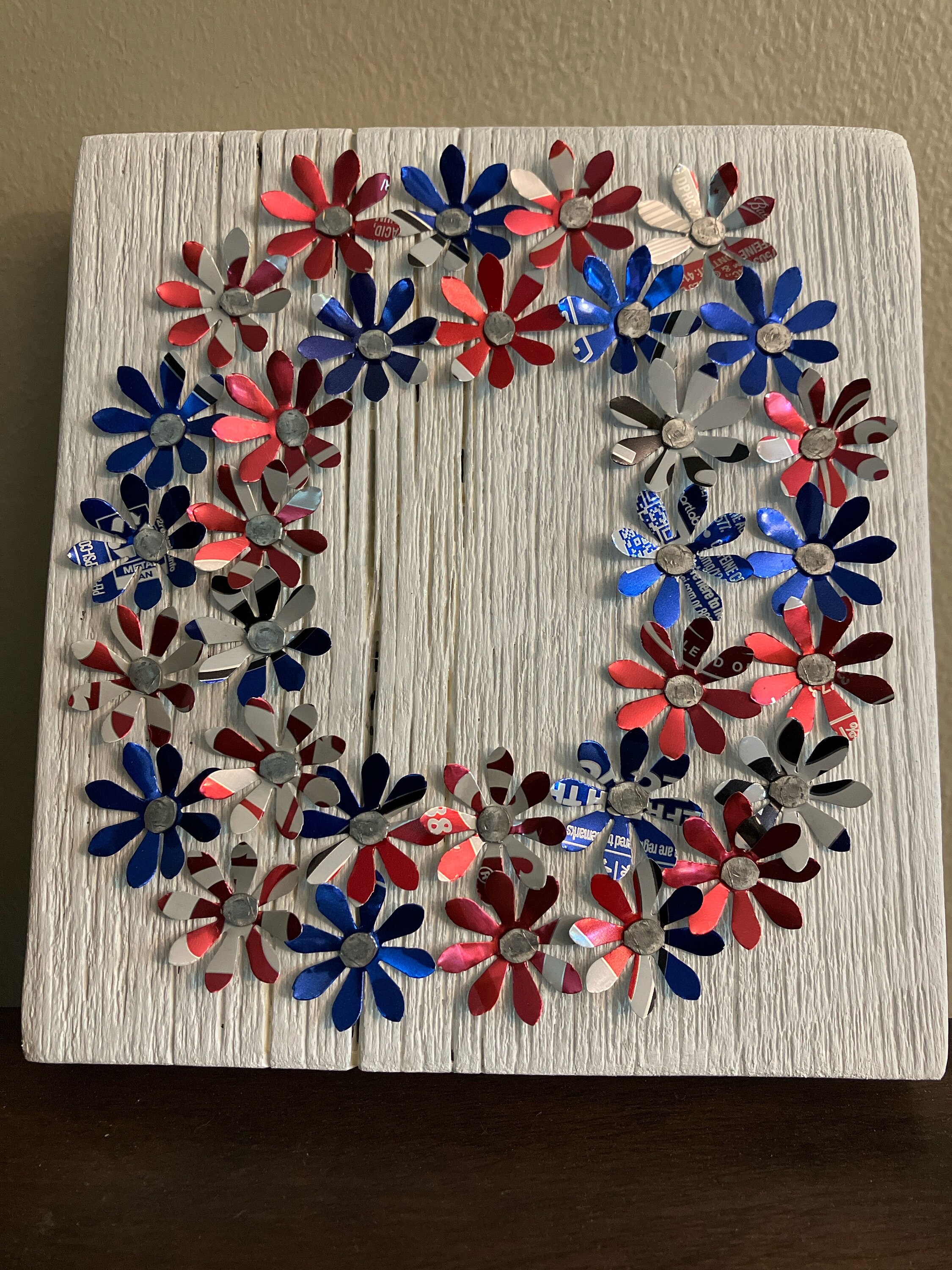 Colorful Metal Flower Wreath Soda Can Art Unique Colorful Gift - Etsy