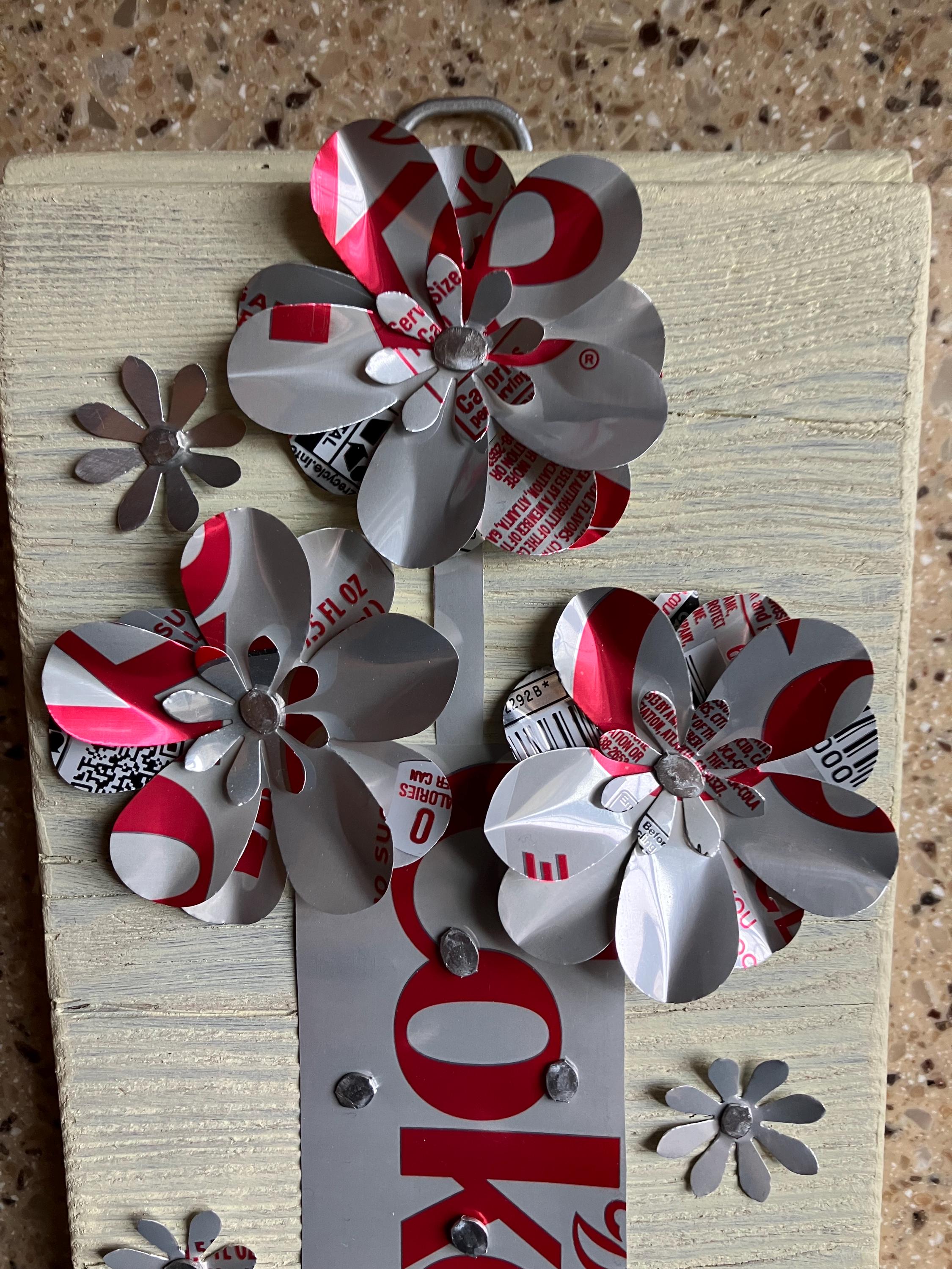 Diet Coke Soda Can Art - Pot of Flowers Sign - Coca-cola Wall Art ...