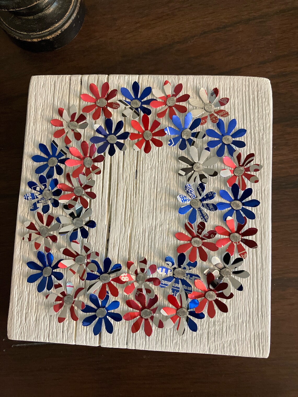 Colorful Metal Flower Wreath Soda Can Art Unique Colorful Gift - Etsy