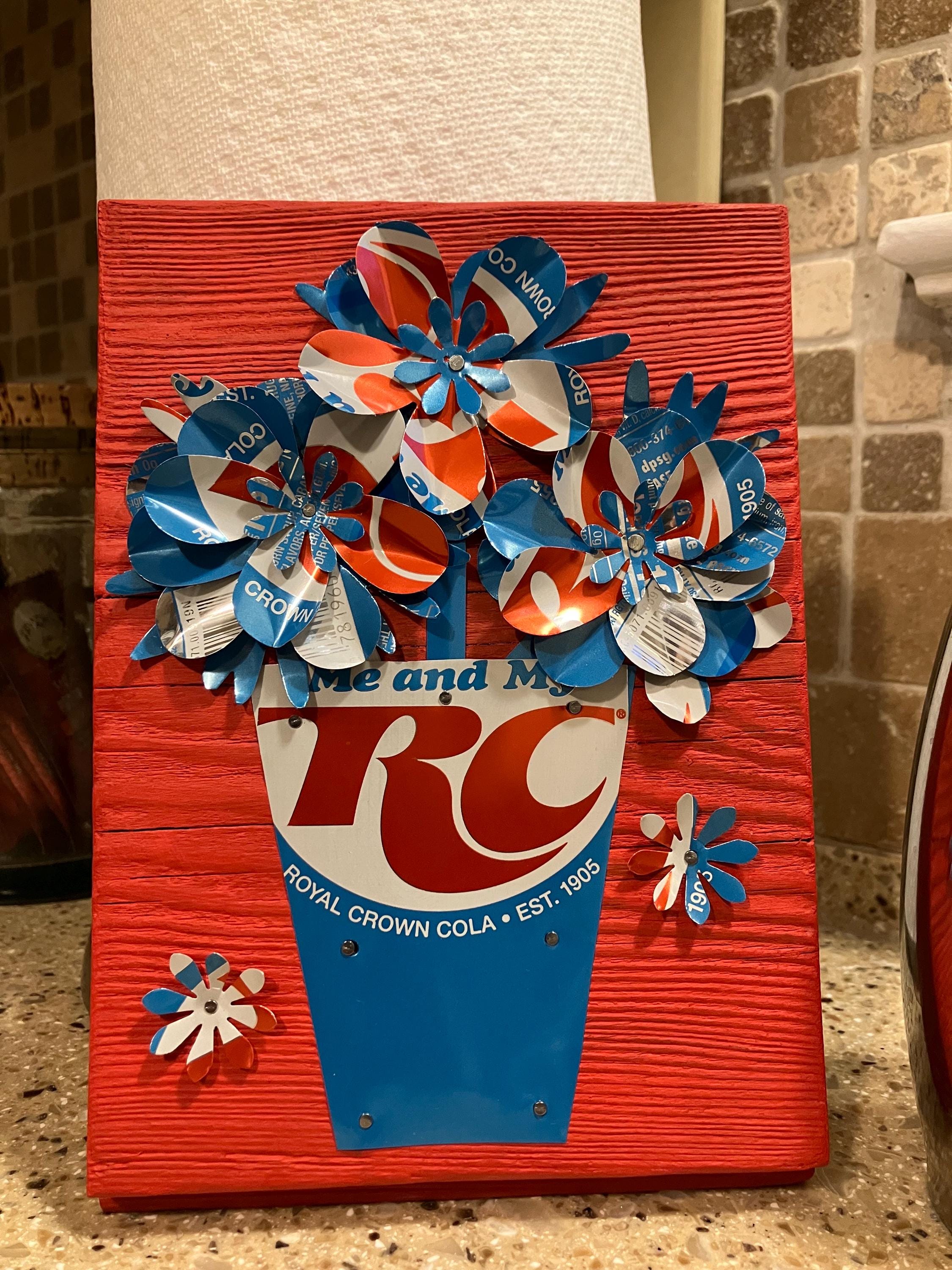 RC Cola Soda Can Art - Royal Crown Cola Flower Pot Sign - Metal RC ...