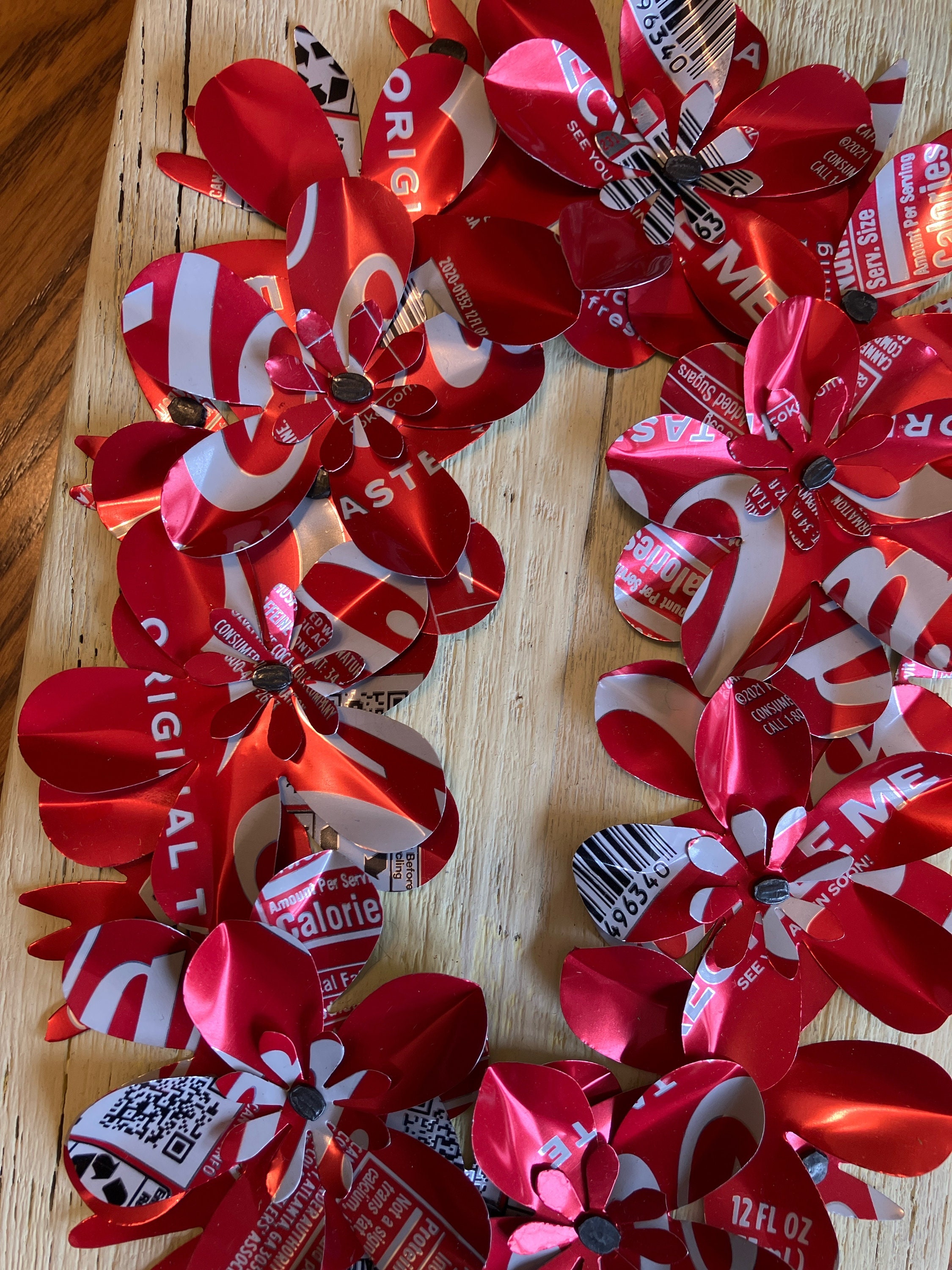 Coca-cola Can Wreath - Handmade Coke Soda Can Art Wall Sign - Etsy