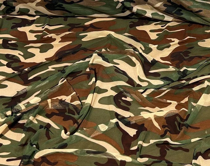 Oak Leaf Camo Fabric - Woodland by Mb4studio - Brown Green Forest ...