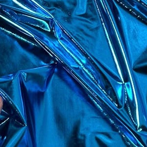 Apparel Fabric - Shiny Aqua Blue Color - Nylon & Spandex - by the Yard ...