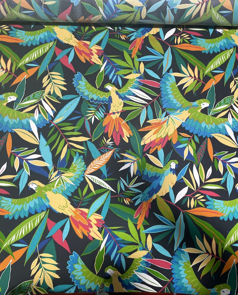 Parrot Tropical Bird Print Fabric Water Resistant Outdoor - Etsy