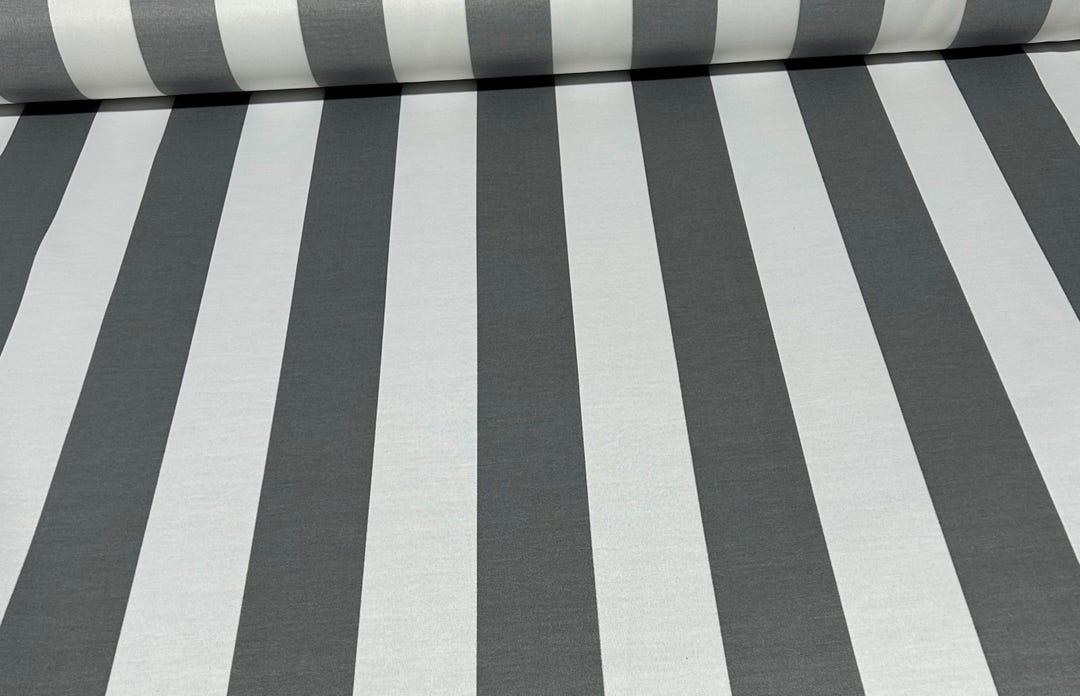 Upholstery Fabric - Grey Stripe Design - Water Repellent - Home ...