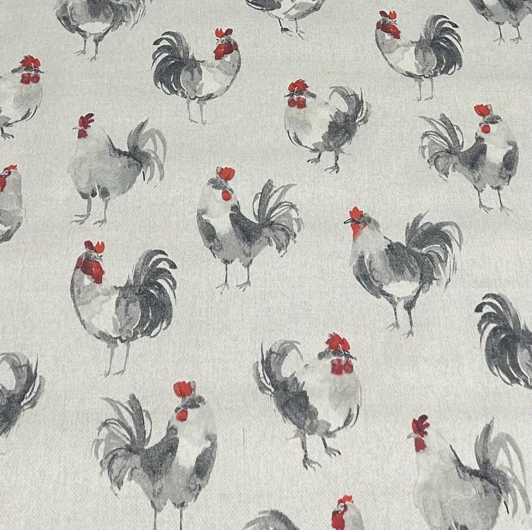 Richloom Cotton Fabric - Rooster Animal Print - Home Decorative - by ...