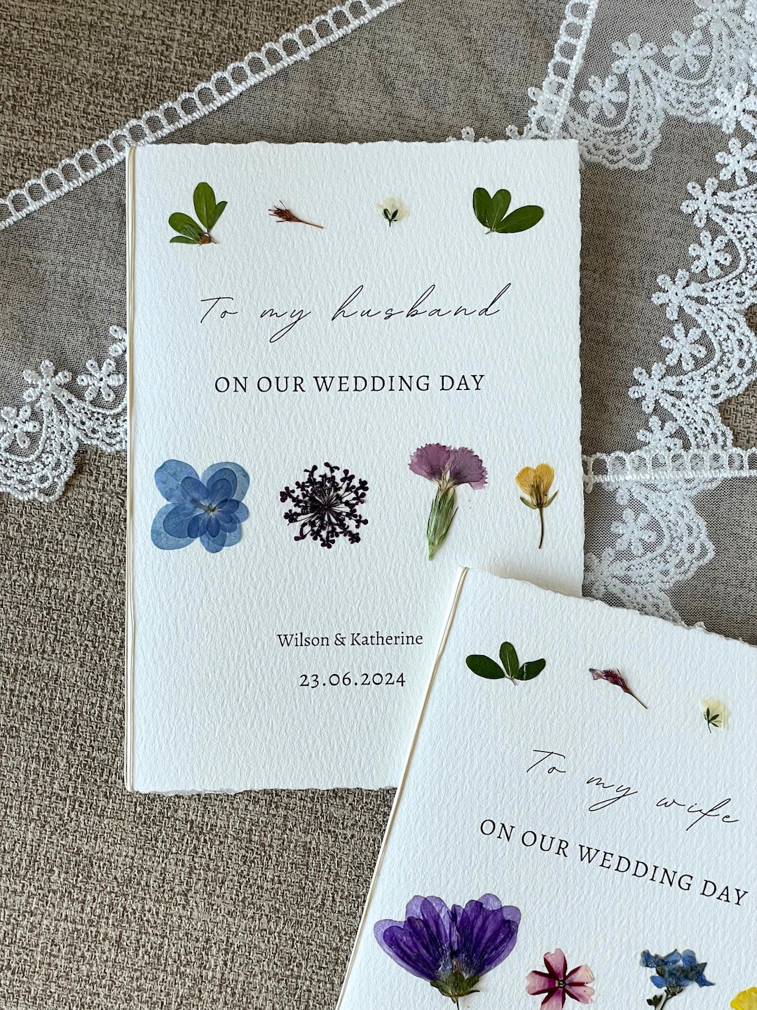 Custom Floral Wedding Vow Books, Unique Memorable Vow Journals, Elegant ...