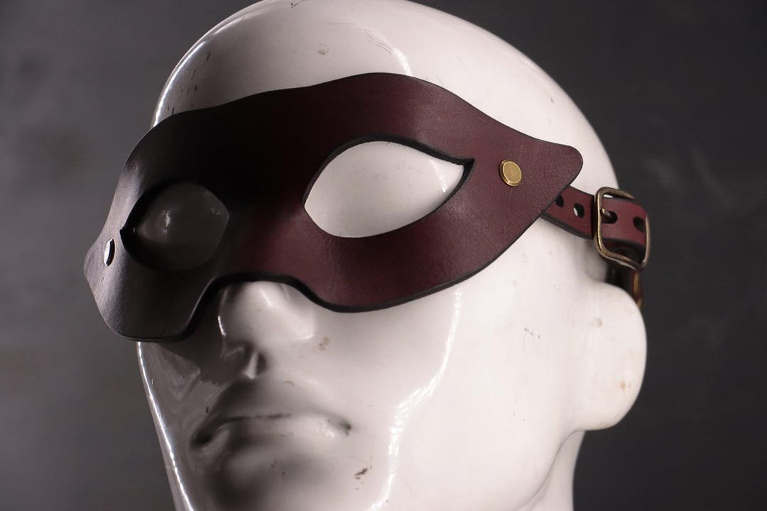 Winged Mask Oxblood With Bronze Hardware - Etsy