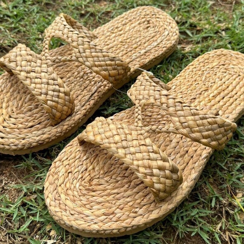 Straw Sandals - Etsy