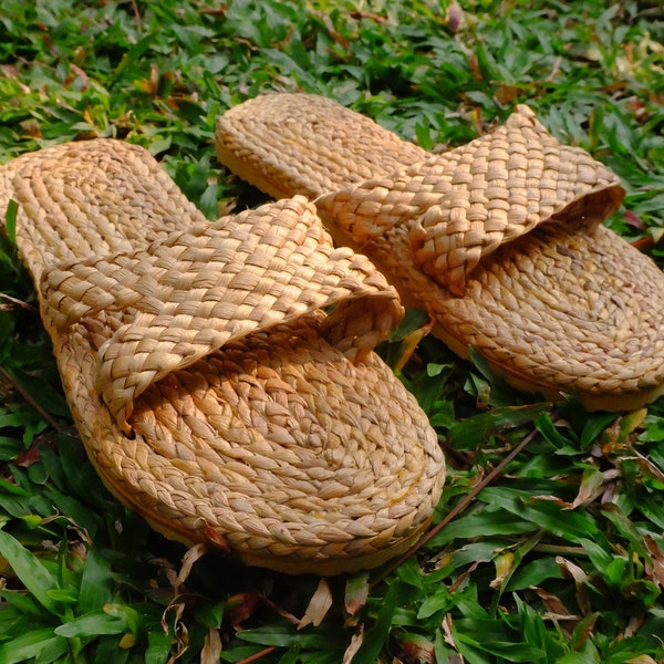 Woven Straw Shoes - Etsy