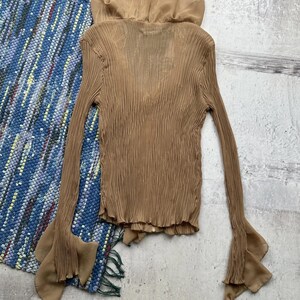 Vintage Pleated Mesh Blouse - Etsy