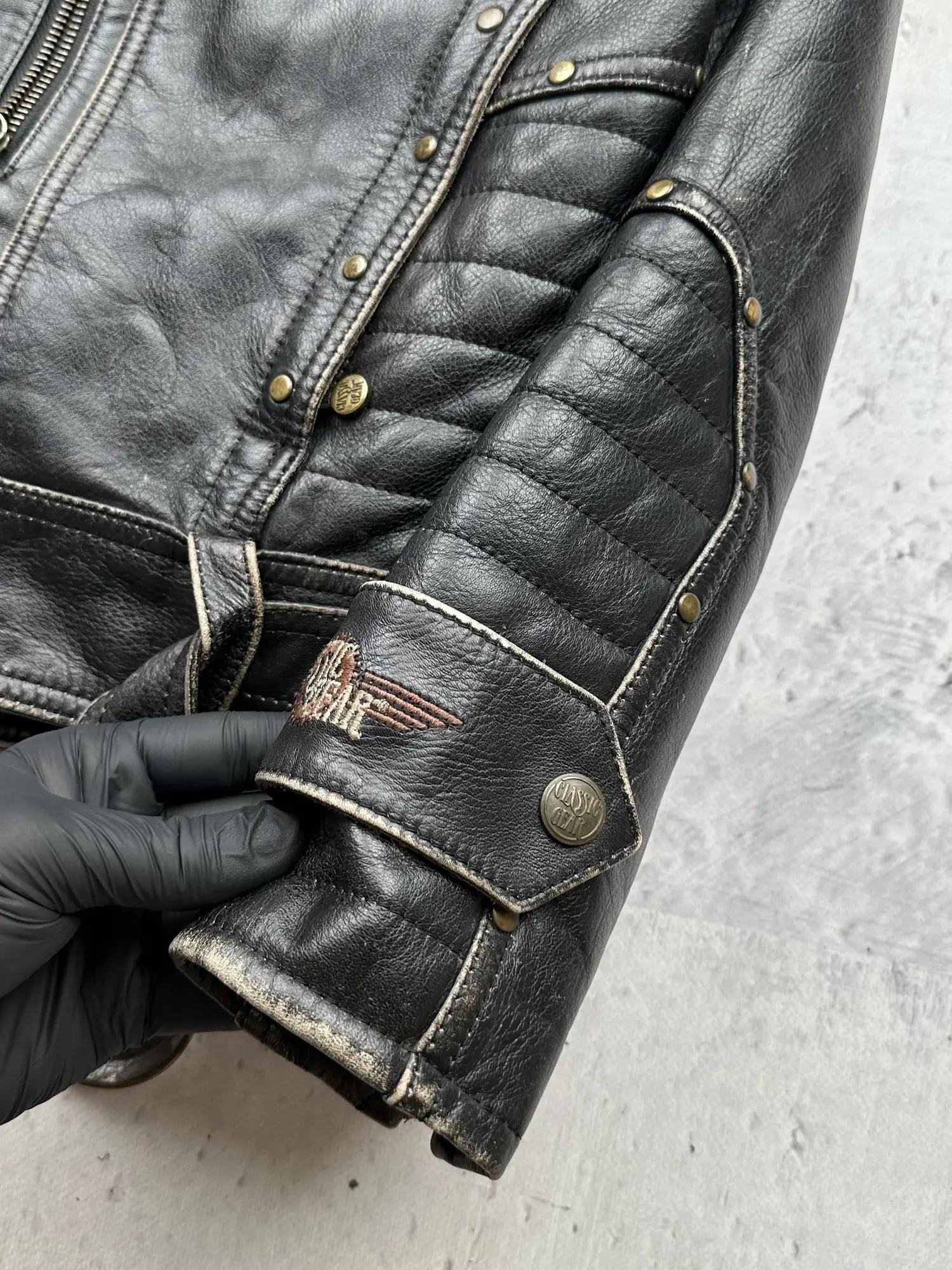 Vintage Faded Leather Jacket - Etsy